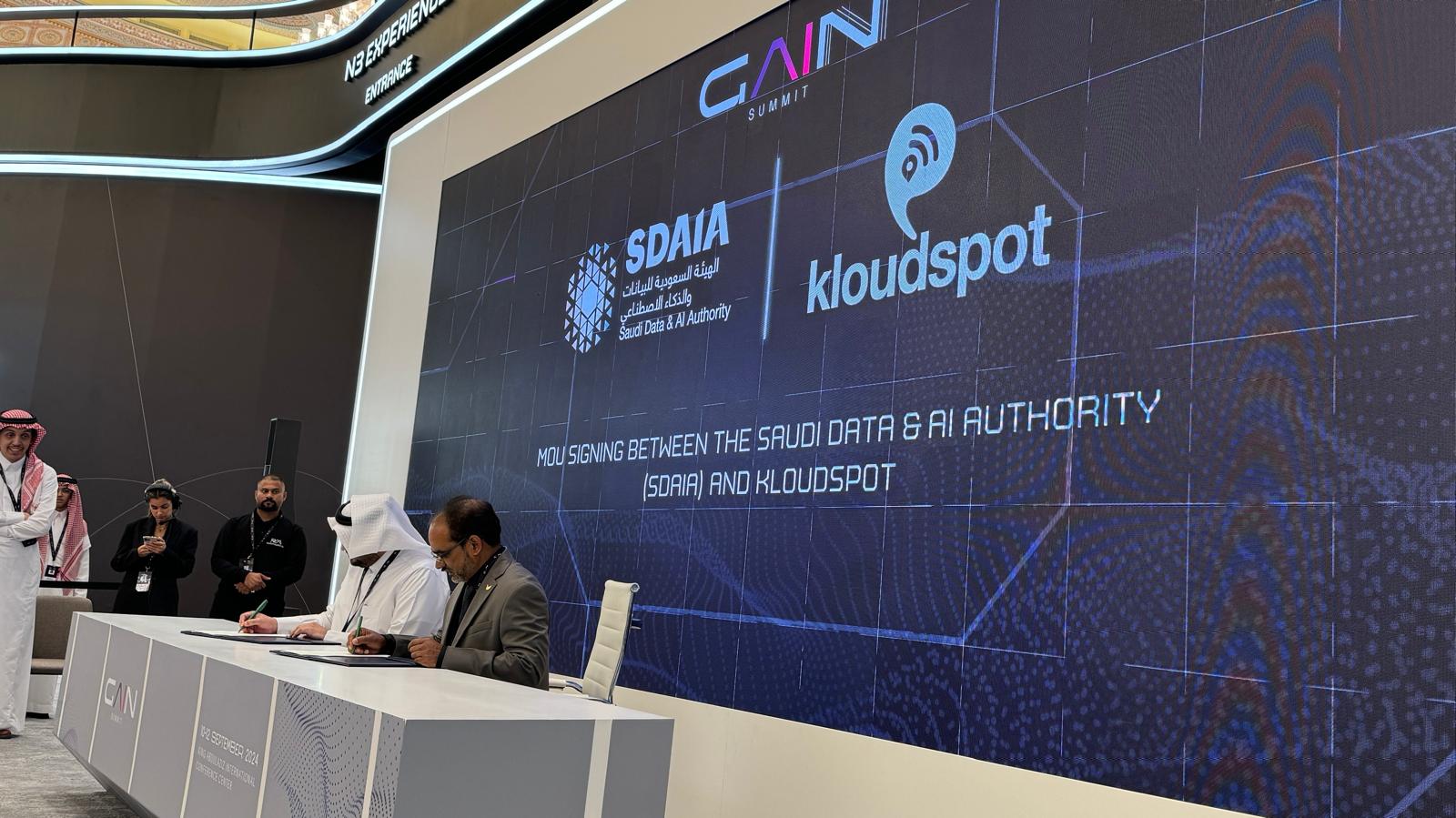 Saudi Data and AI Authority (SDAIA) signs MoU with Kloudspot | Kloudspot
